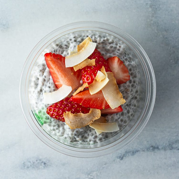 Coconut Chia & Strawberry Tub | Brisbane Catering | Tognini's Catering